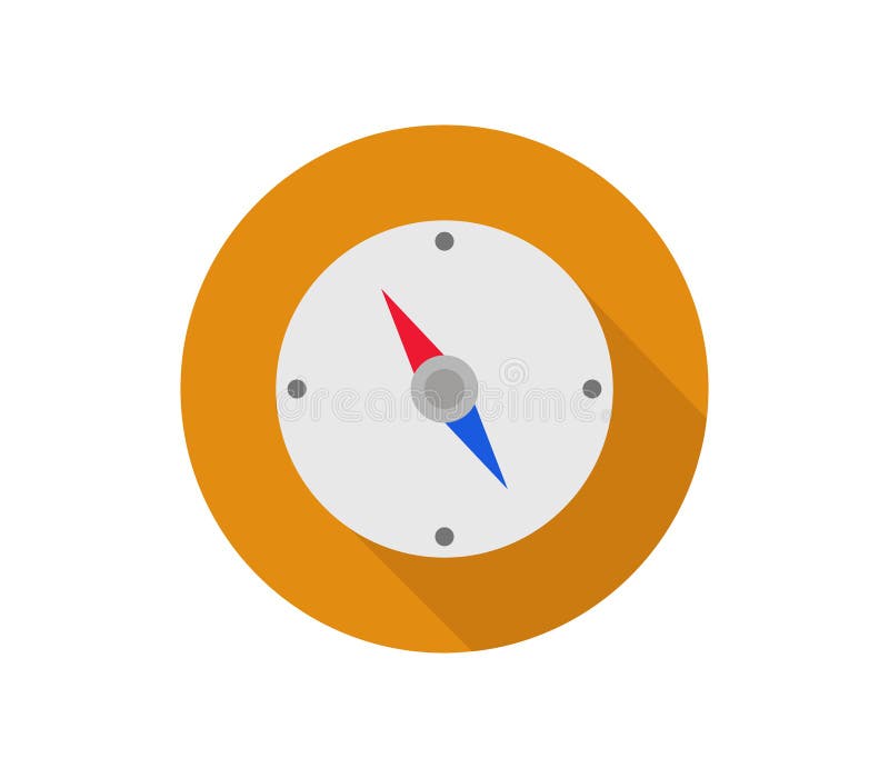 Compass Icon Illustrated in Vector on White Background Stock ...