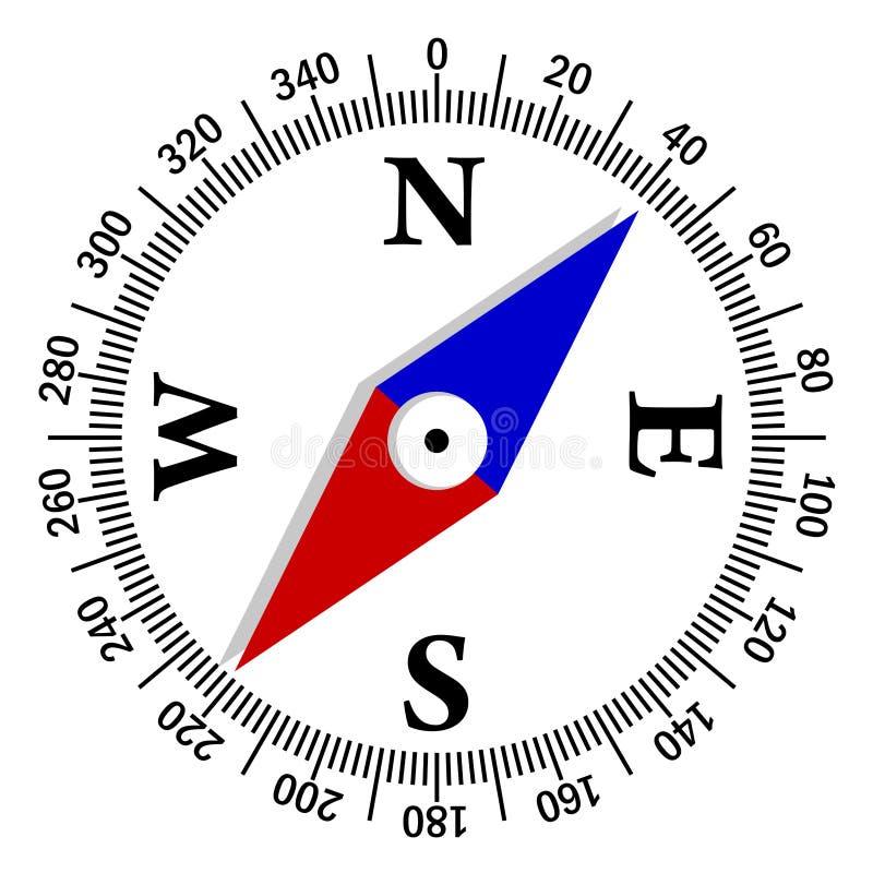 Compass face stock vector. Illustration of orienteering - 10238172