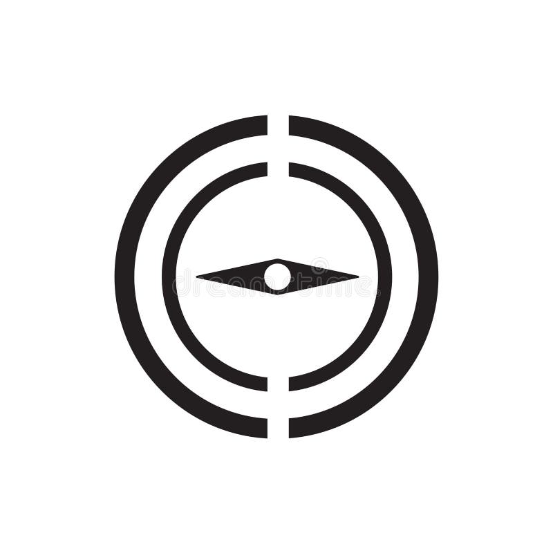 Compass Icon Vector Sign and Symbol Isolated on White Background Stock ...