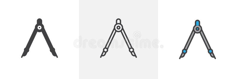 Compass Different Style Icon Stock Vector - Illustration of engineering ...