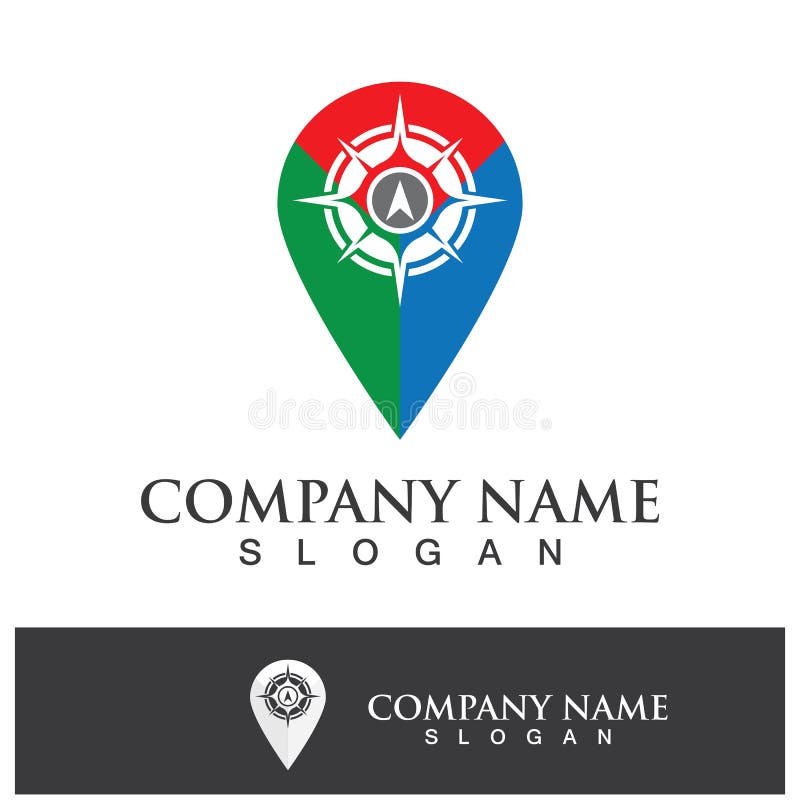 Compass icon logo design stock vector. Illustration of white - 258972161
