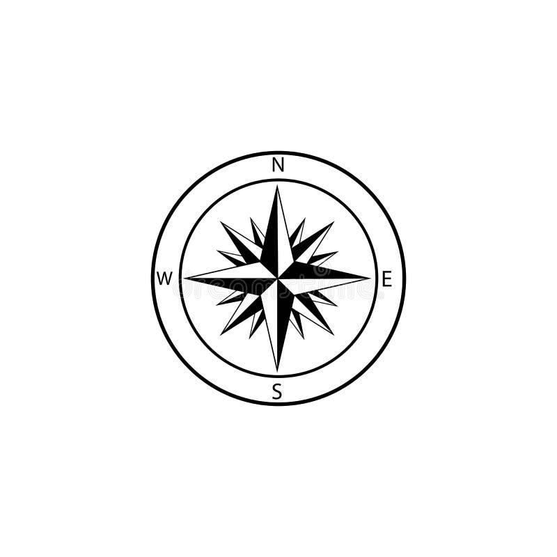 Compass icon logo vector stock illustration. Illustration of scale ...