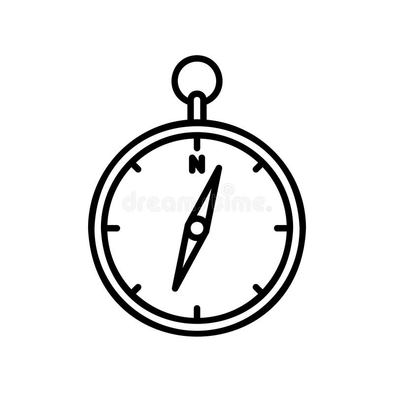 Compass Icon for Map or Direction Stock Vector - Illustration of ...