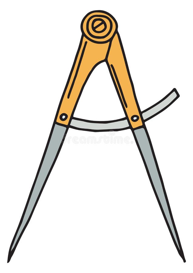 Compass Icon. Math Geometry Tool Stock Vector - Illustration of draw ...