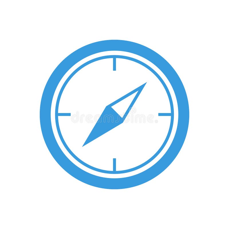Compass Icon, Modern Minimal Flat Design Style, Vector Illustration ...