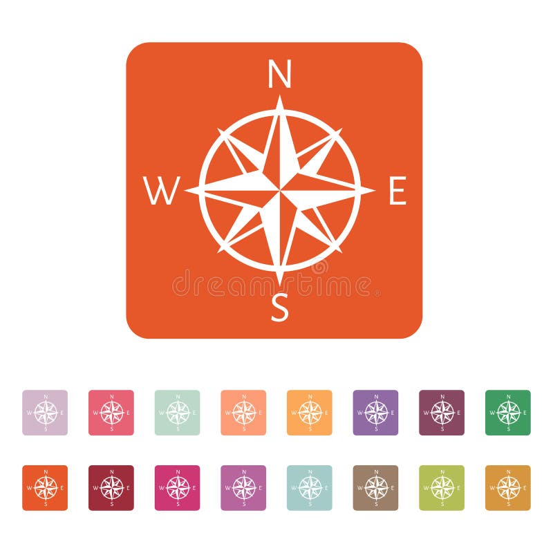 The Compass Icon. Navigation Symbol Stock Vector - Illustration of ...
