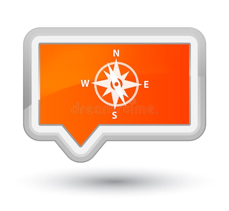 Compass Icon Prime Orange Banner Button Stock Illustration ...