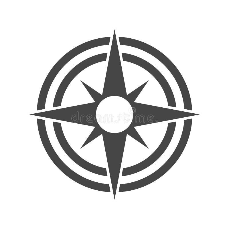Ancient Compass Icon, Simple Style Stock Vector - Illustration of ...