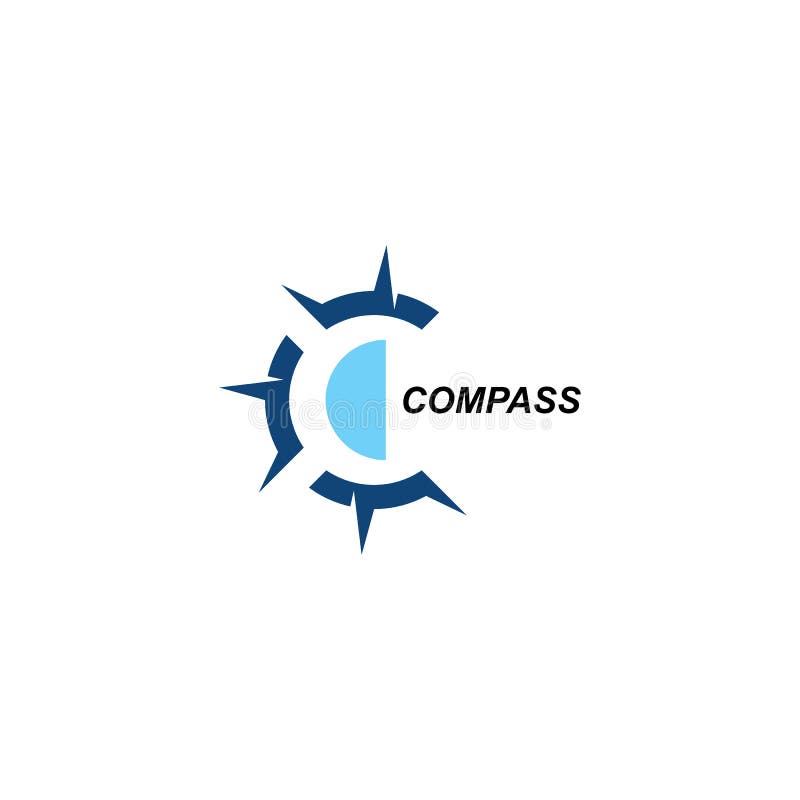 Compass Icon Symbol Logo Template. Outdoor Adventure Compass Logo ...