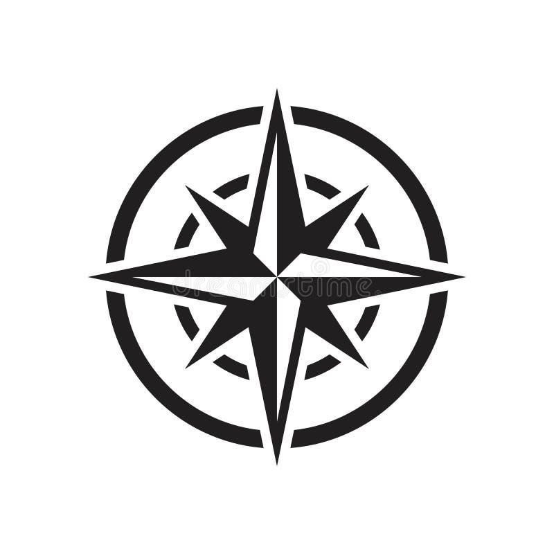Compass Icon Template Black Color Editable Stock Vector - Illustration ...