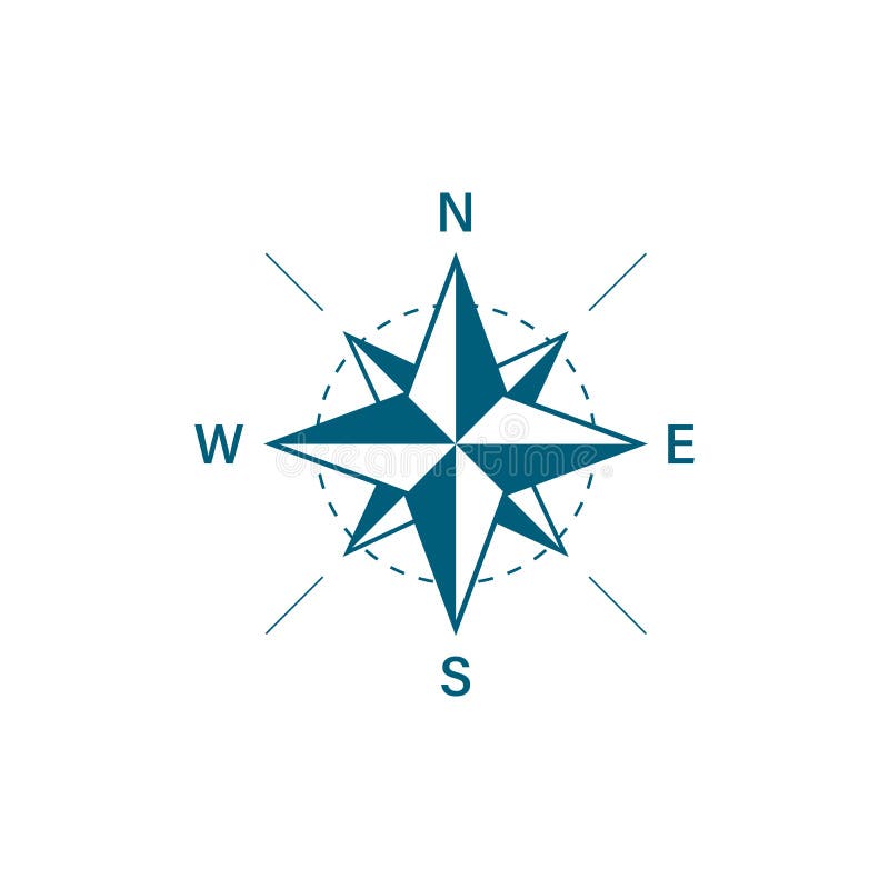 Compass Icon. Travel Design. Compass in Flat Style Stock Vector ...