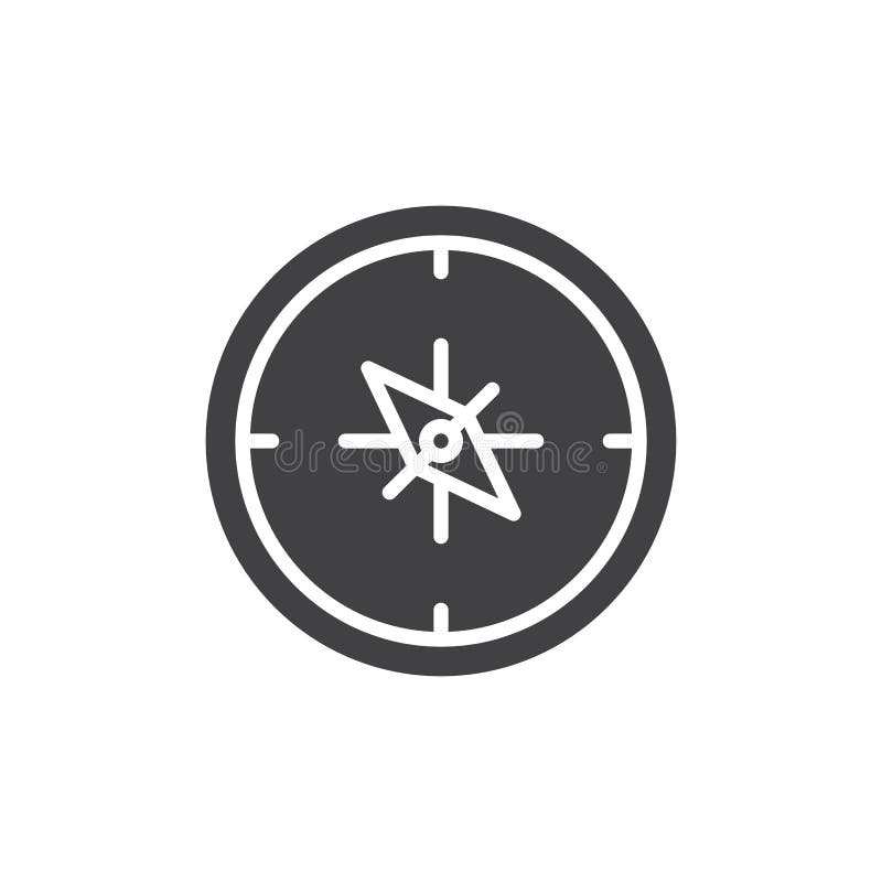 Compass icon vector stock vector. Illustration of solid - 105792739