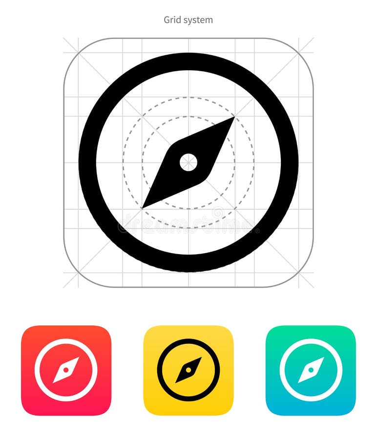 Compass icon. stock vector. Illustration of pictogram - 34081369