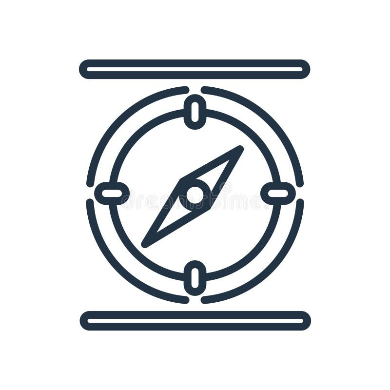 Compass Icon Vector Isolated on White Background, Compass Sign , Line ...
