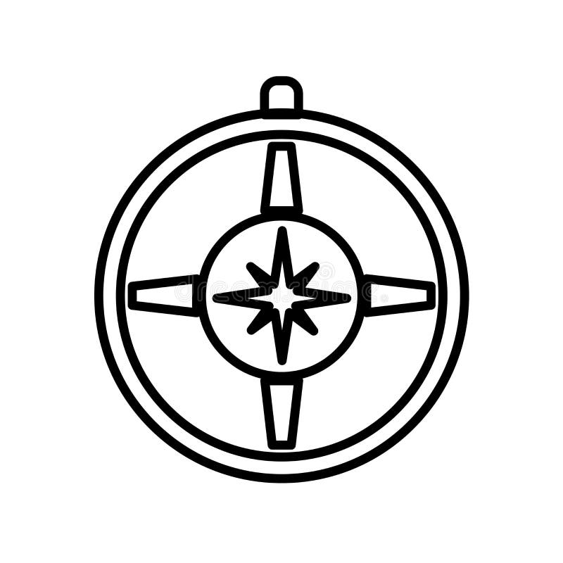 Compass Icon Vector Isolated on White Background, Compass Sign , Line ...