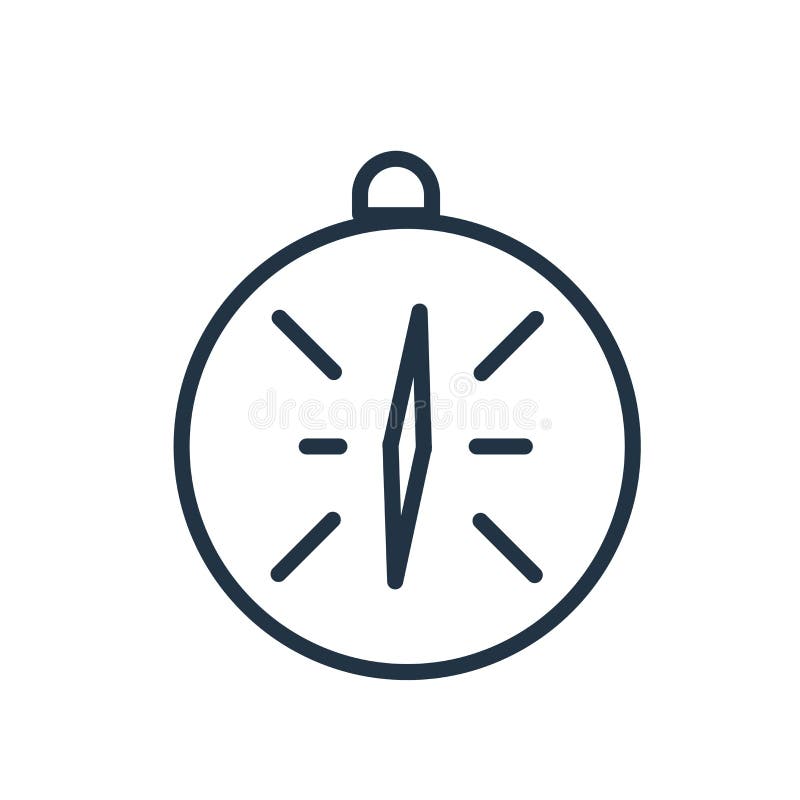 Compass Icon Vector Sign and Symbol Isolated on White Background ...