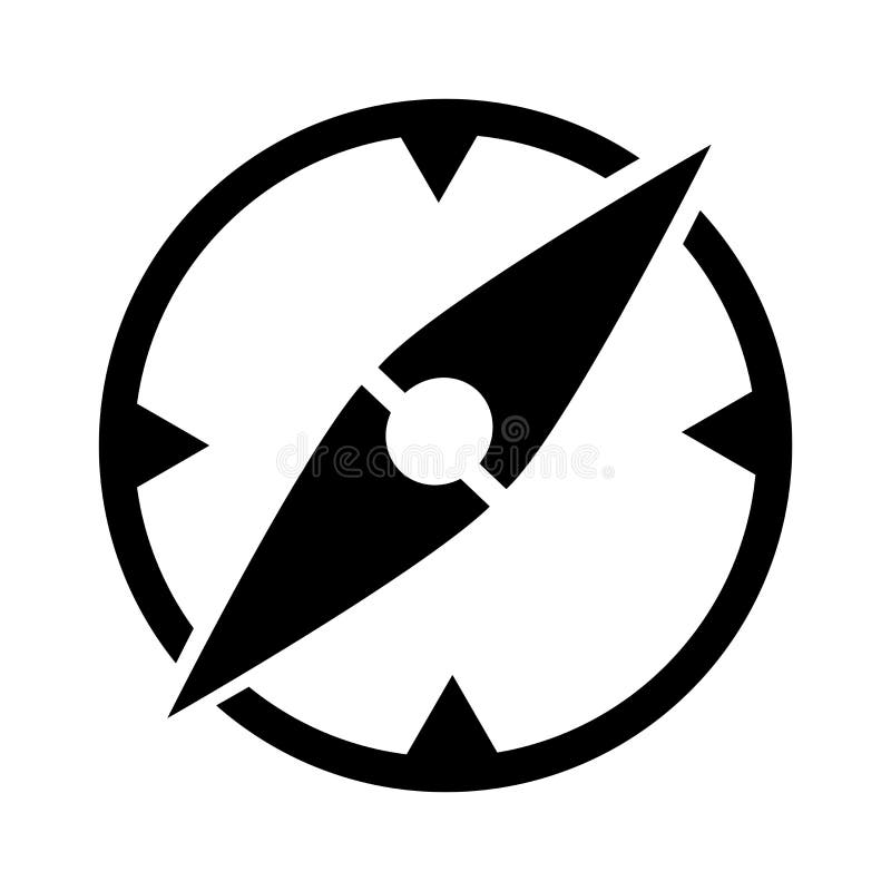 Compass Icon Vector Sign and Symbol Isolated on White Background ...