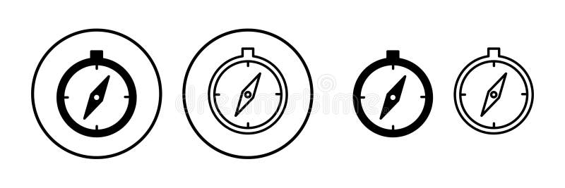 Compass Icon . Navigation Icon Stock Vector - Illustration of latitude ...