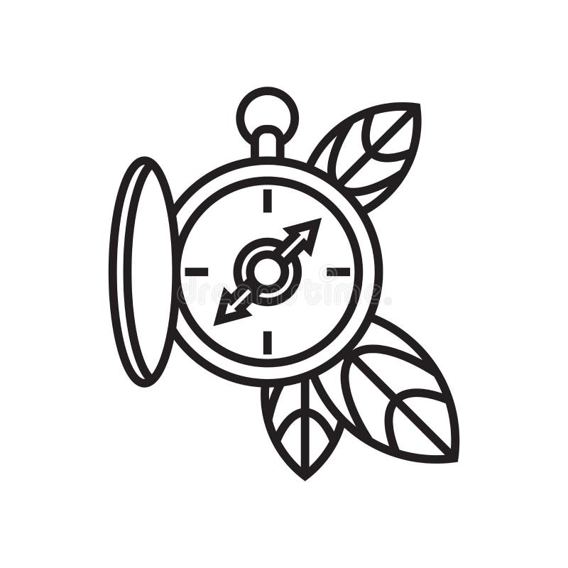 Compass Icon Vector Sign and Symbol Isolated on White Background Stock ...