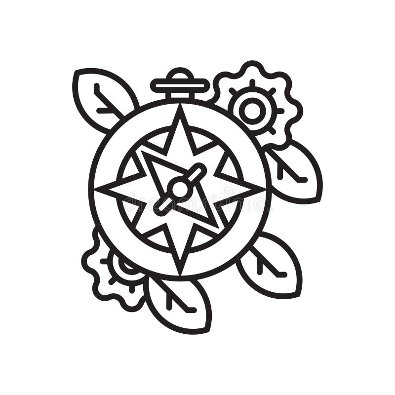 Compass Icon Vector Sign and Symbol Isolated on White Background Stock ...