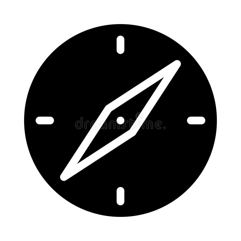 Compass Vector Glyph Flat Icon Stock Vector - Illustration of ...