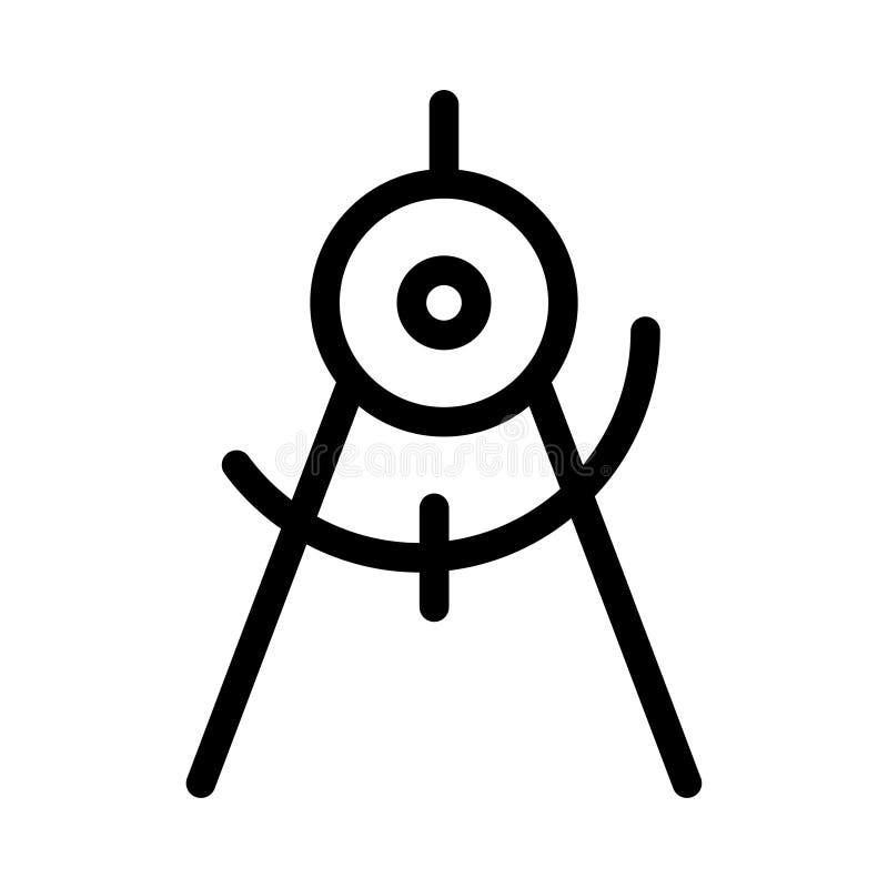 Compass Vector Thin Line Icon Stock Vector - Illustration of instrument ...