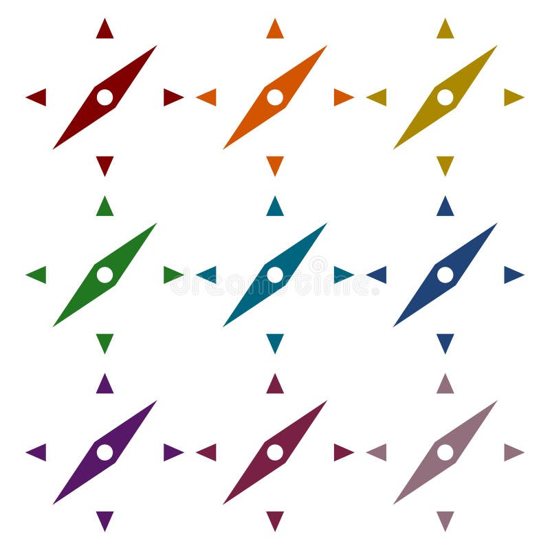 Compass icons set stock vector. Illustration of orientation - 103016424