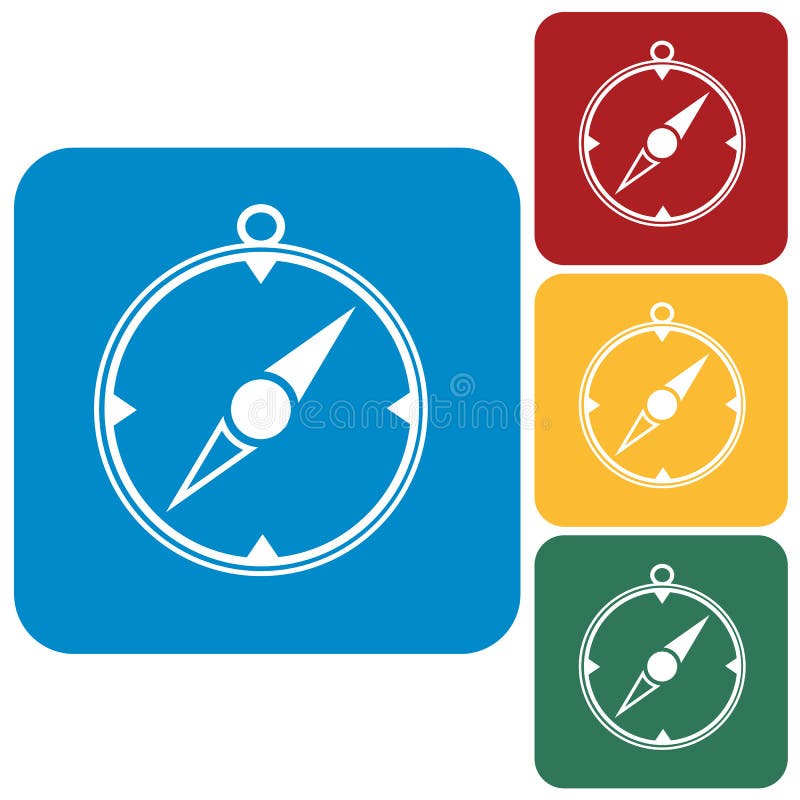 Compass icons set isolated stock vector. Illustration of journey - 90541324