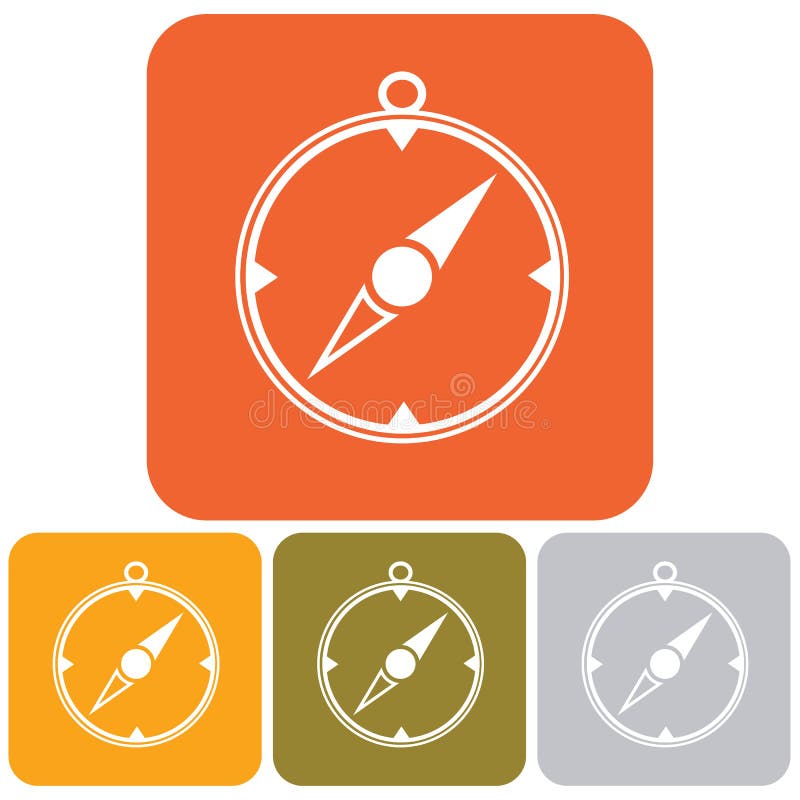 Compass icons set isolated stock vector. Illustration of journey - 90541324