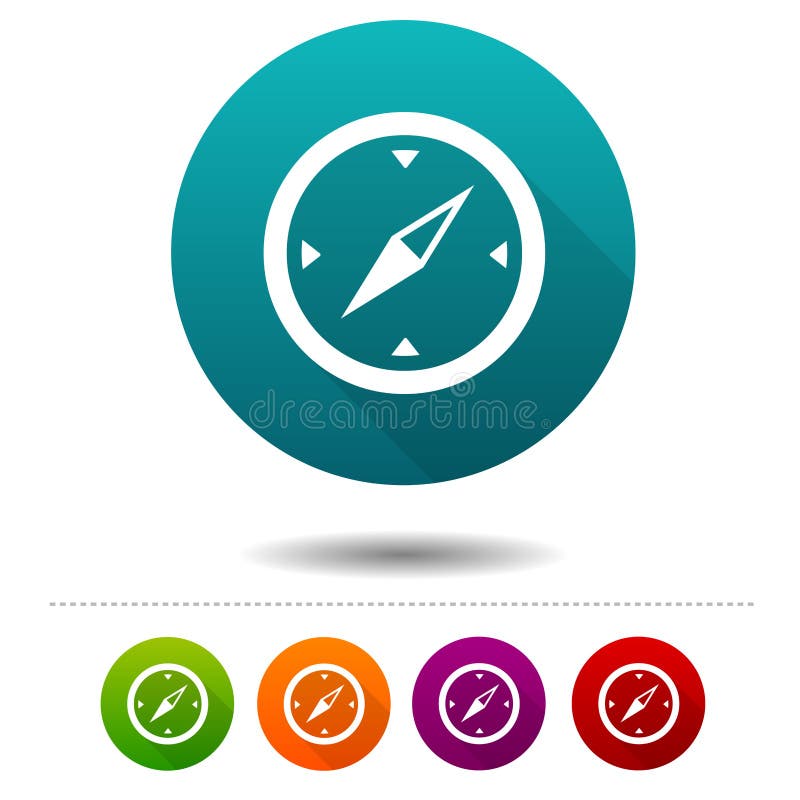 Compass Icons. Travel Signs. Navigation Symbol. Vector Circle Web ...