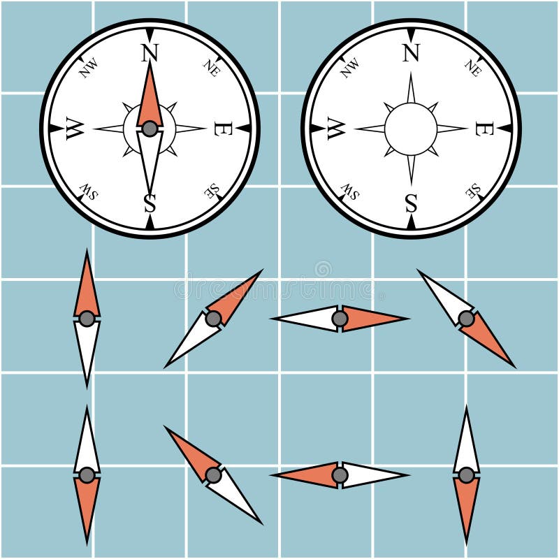 Compass stock vector. Illustration of exploration, grid - 43625395