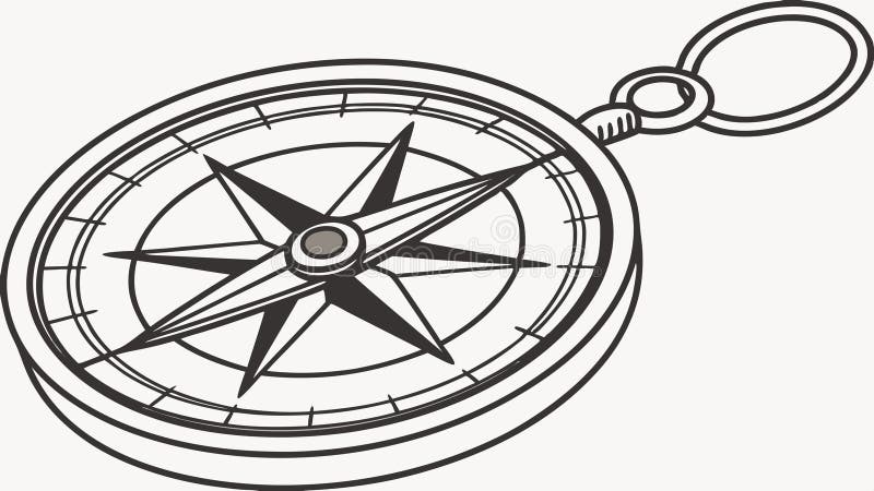 Compass Illustration, Vector Design Generative AI Stock Vector ...