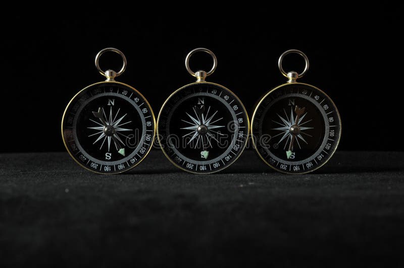 Compass Indicating Differents Stock Image - Image of field, business ...