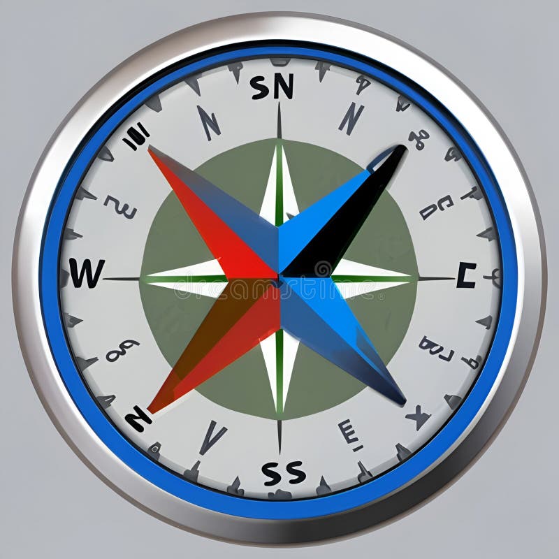 Compass Instrument Illustration Naval Tools Stock Illustration ...