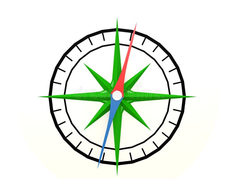 Compass Isolated Blank on White Stock Illustration - Illustration of ...