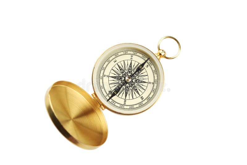 Compass Isolated on a White Stock Photo - Image of professional ...