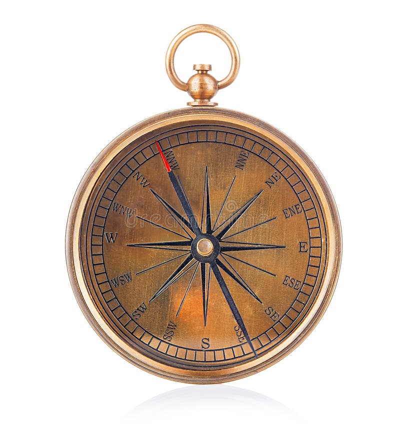 Compass Isolated On White Background Stock Image - Image of journey ...