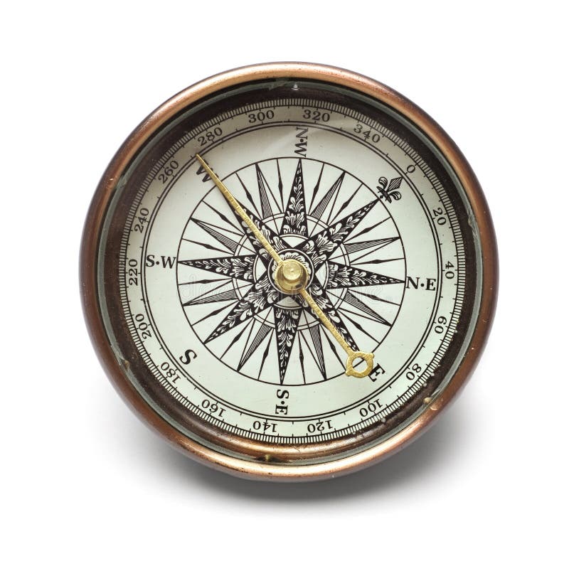 Compass and Map stock image. Image of magnet, magnetic - 16619831
