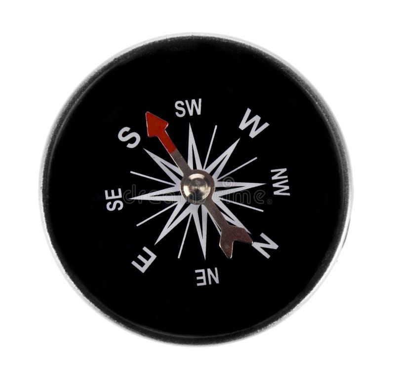 Compass Isolated on a White Background Close-up Stock Image - Image of ...