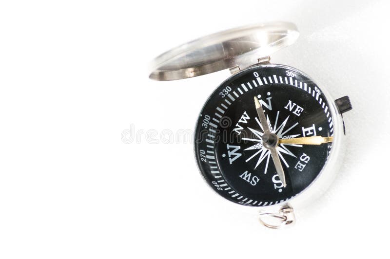 Compass Isolated on White Background Stock Photo - Image of equipment ...