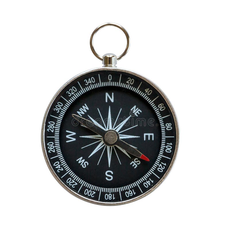 Compass Isolated on White Background Stock Photo - Image of instrument ...