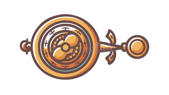 Compass and Key Icon, Direction and Solution Symbol, Vector Design ...