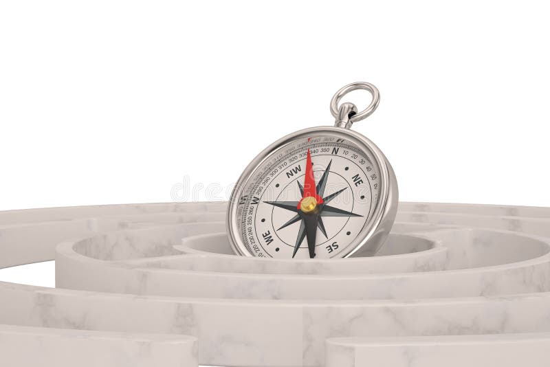 Labyrinth. Isolated on White Background. 3d Vector Illustration Stock ...