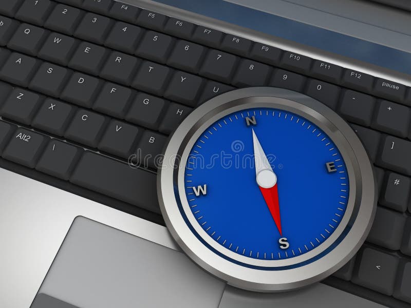 Map and compass stock illustration. Illustration of arrow - 14224076