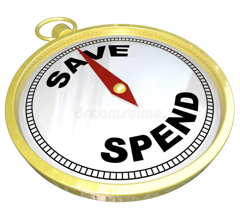 Compass - Leading the Way To Saving Vs Spending Stock Illustration ...