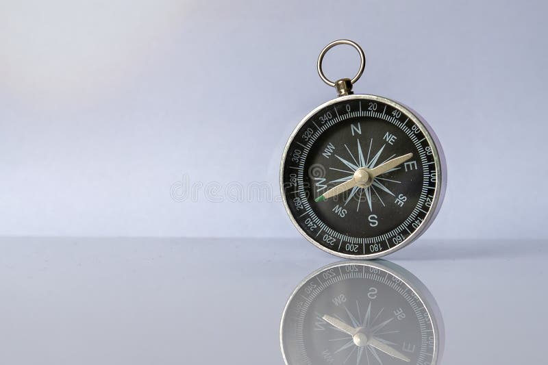 Compass on Light Background with Copy Space Using As Direction Stock ...