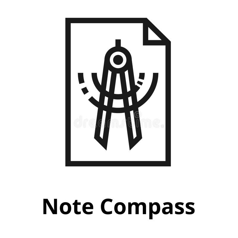 Compass thin line icon stock illustration. Illustration of isolated ...