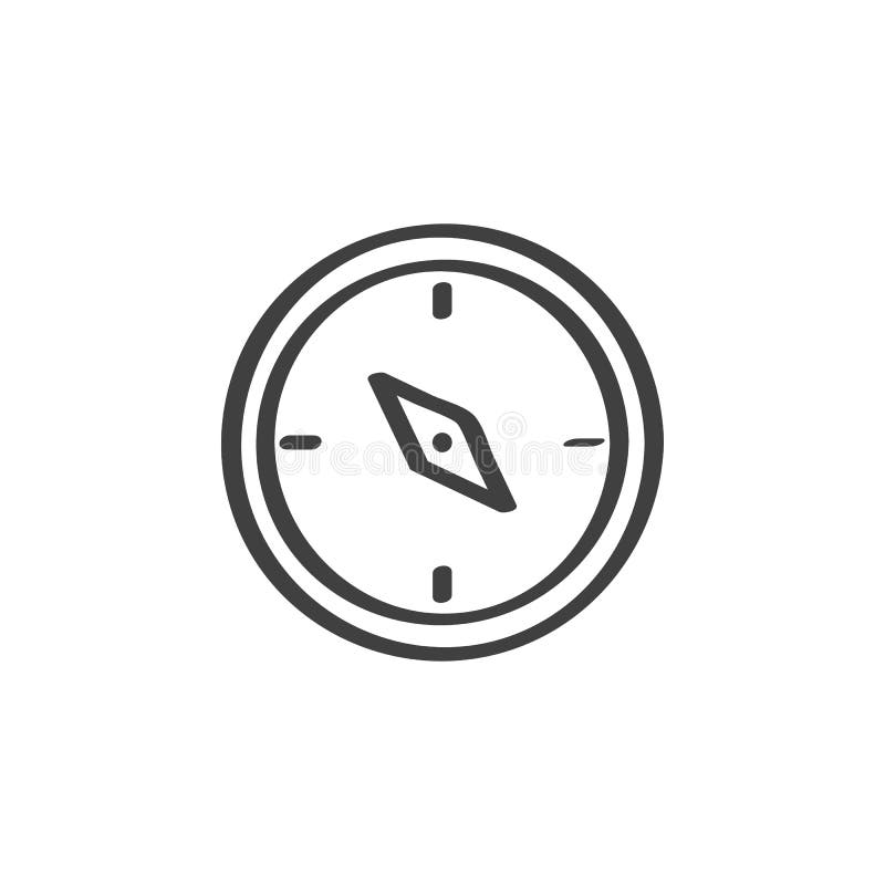 Compass line icon stock vector. Illustration of cartography - 239681249