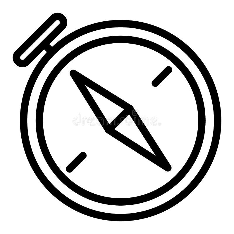 Compass Line Icon. Navigation Vector Illustration Isolated on White ...