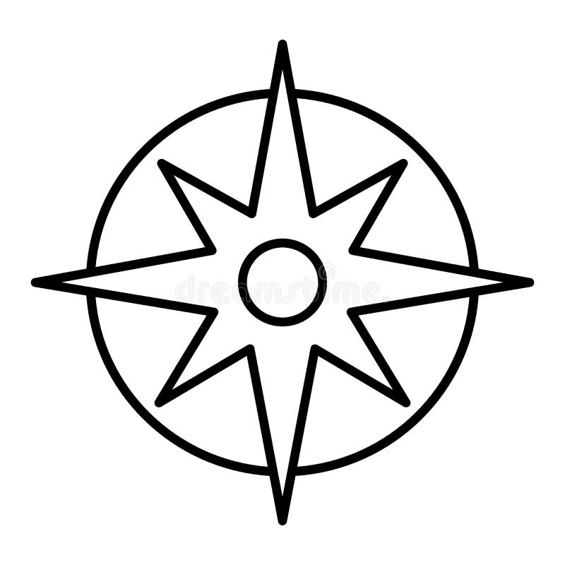 Compass Linear Icon. Pocket Compass Thin Line Illustration. Navigation ...